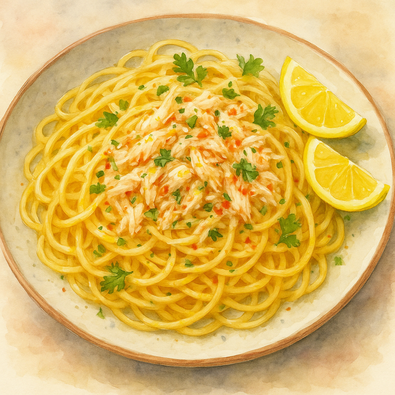 Quick & Easy Crab Linguine – Larry's Catch