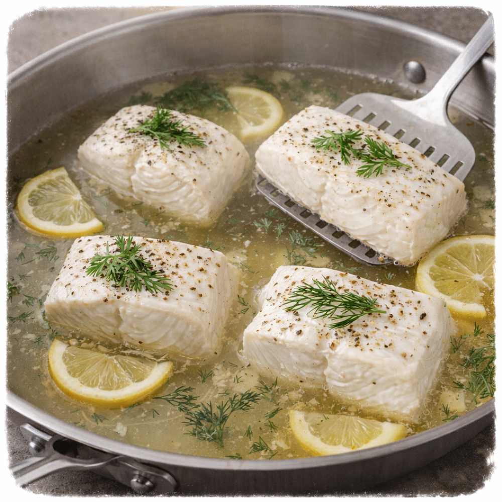 Poaching Halibut – Larry's Catch